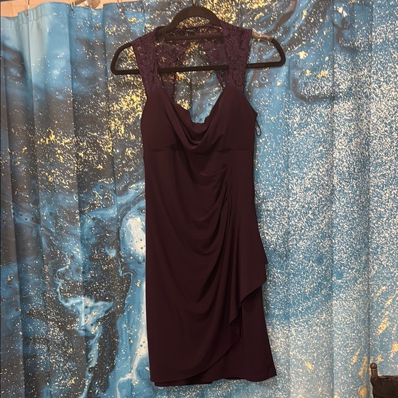 Scarlett Nite | Dresses | Scarlett Nite Purple Cowl Neck Sheath Dress ...
